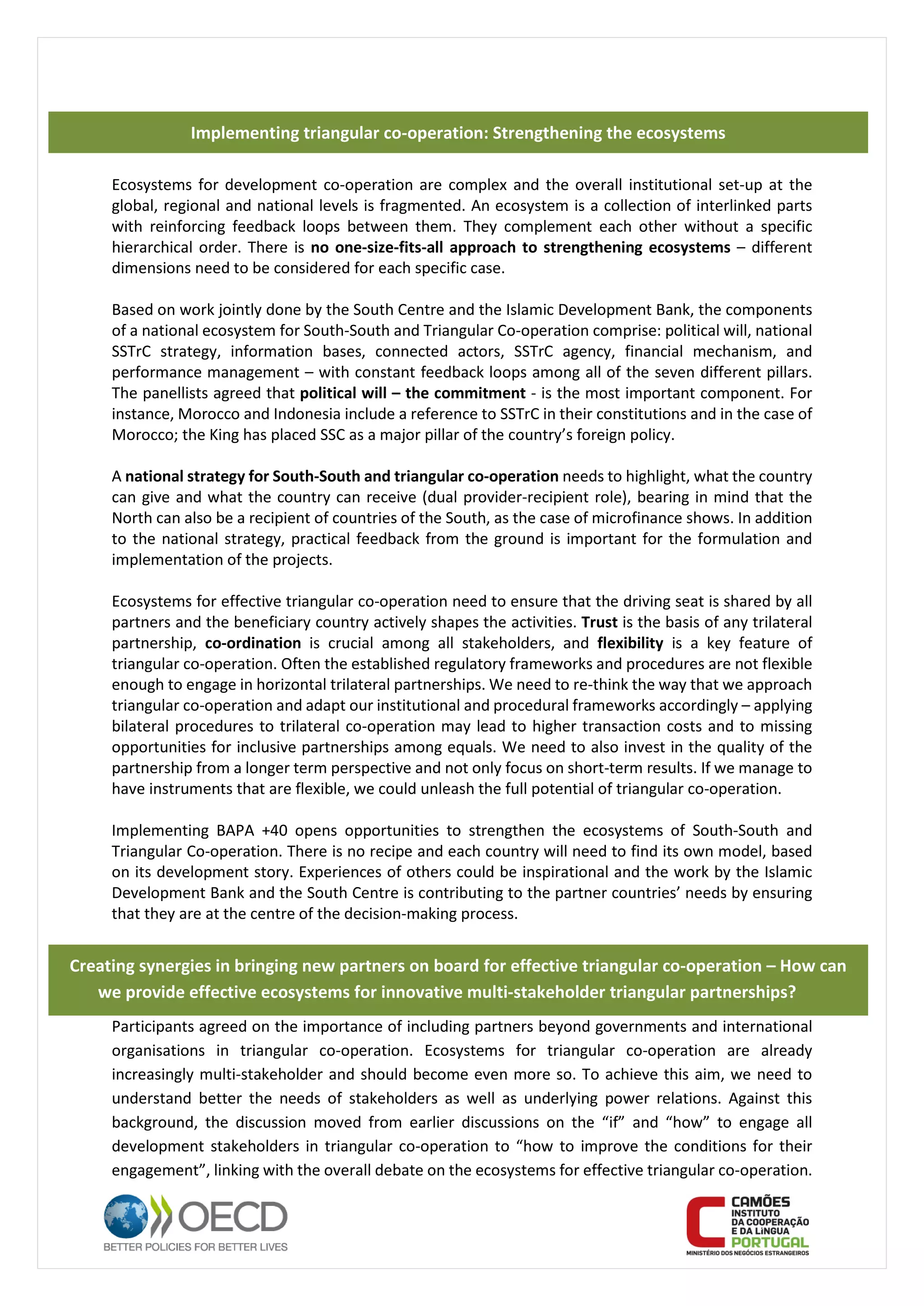 Summary 2019 International Meeting on Triangular Co-operation | PDF