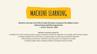 Summary machine learning and model deployment | PPT