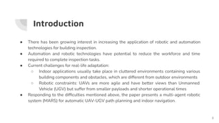 Summary _ Multi-agent robotic system (MARS) for UAV-UGV path planning and automatic sensory data ...