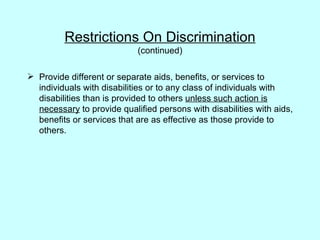 Summary Of ADA Title II Regulations | PPT