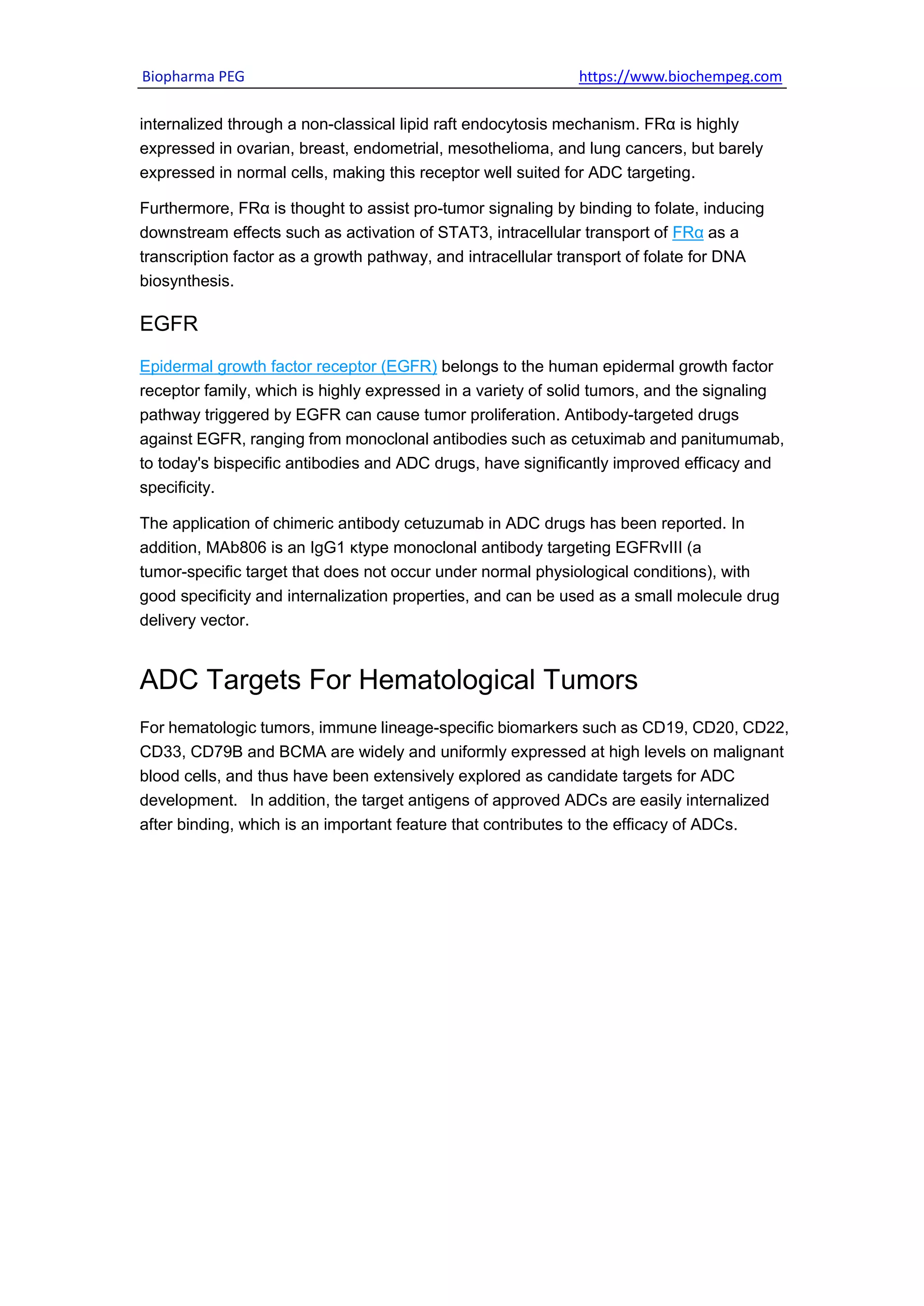 Summary of ADC Targets For Solid Tumors & Hematological Tumors.pdf | Cancer | Diseases and ...