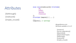 Summary of C++17 features | PPTX