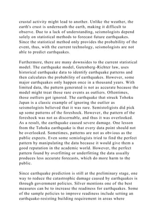 Summary of Chapter 5In chapter five of The Signal and the No | PDF