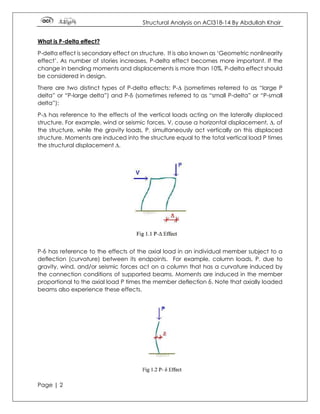Summary of CHAPTER 6 (ACI318-14M) Structural Analysis | PDF
