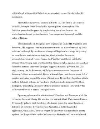 Summary of child harold canto iii | PDF