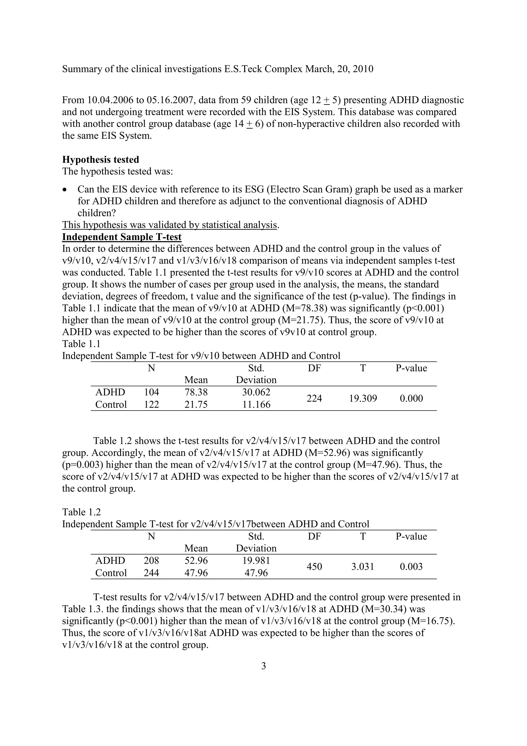 Summary of clinical investigations es teck complex system | PDF