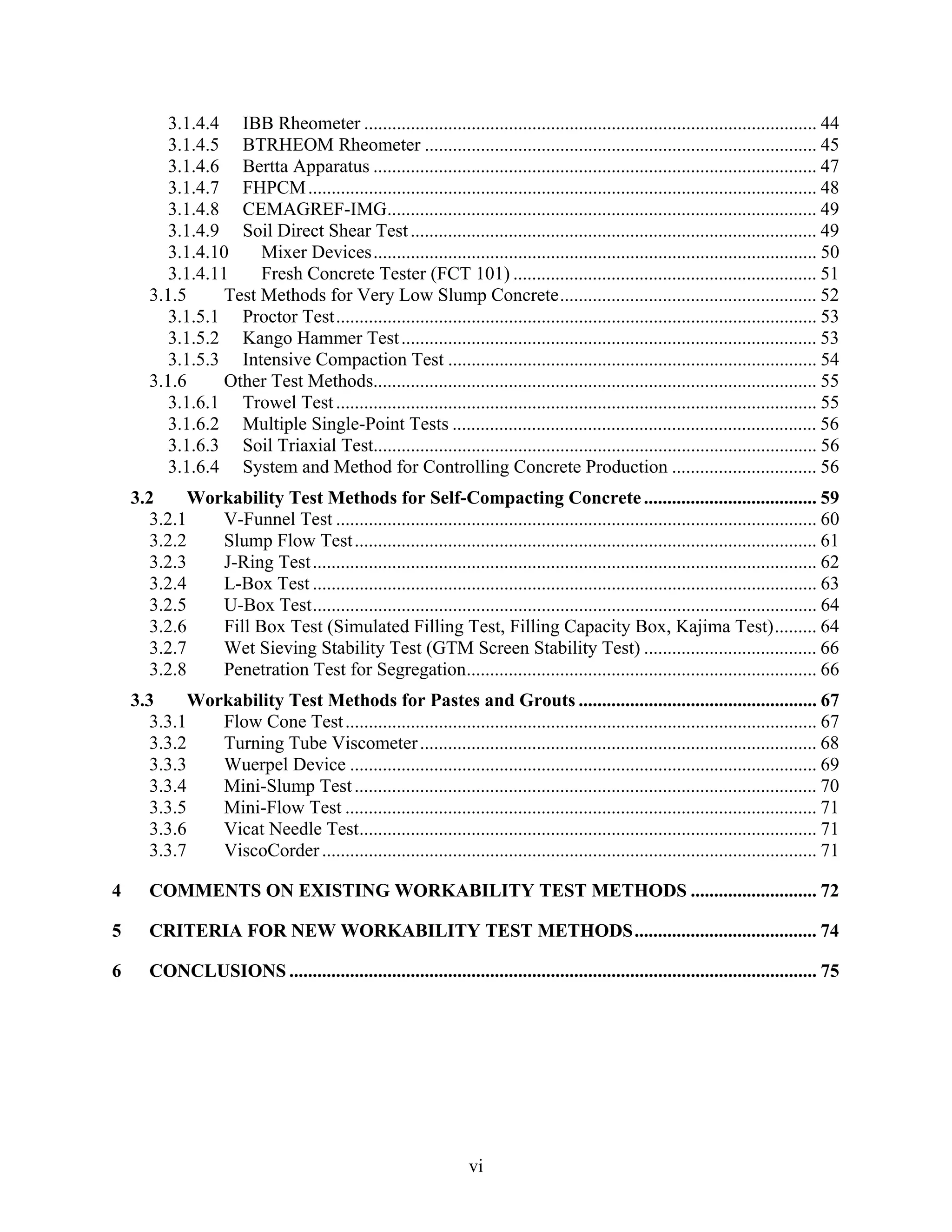 Summary of concrete workability test | PDF