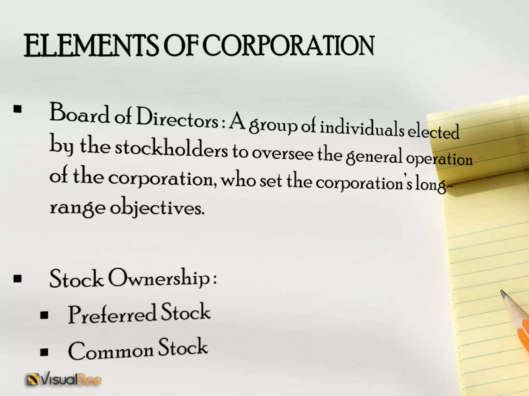 Summary of corporation | PPT