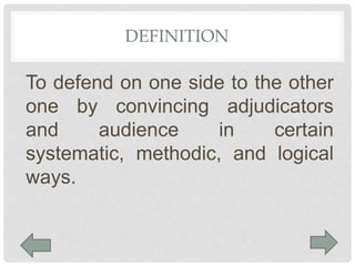 Summary of debate | PPTX