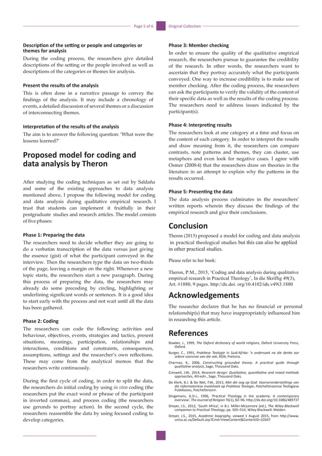 Summary Of Different Approaches Collection Of Coding And Data Analysis