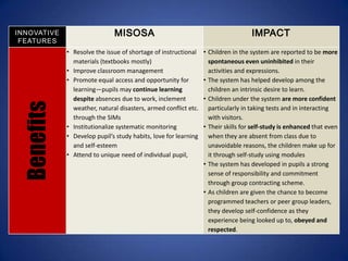 Summary of distinctions misosa vs impact | PPTX