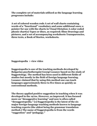 Summary of ELT Methods & Approaches | PDF
