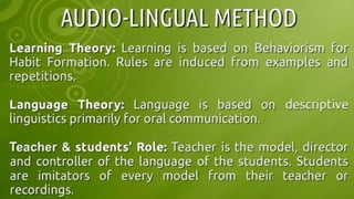 Summary of ELT Methods & Approaches | PDF