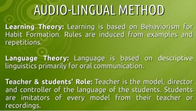 Summary of ELT Methods & Approaches