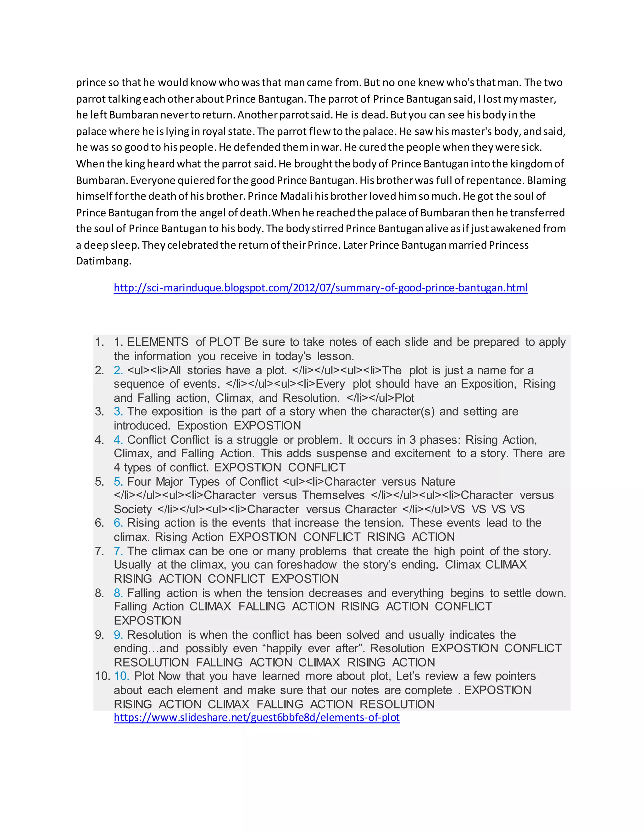 Summary of epic story aliguyon | DOCX