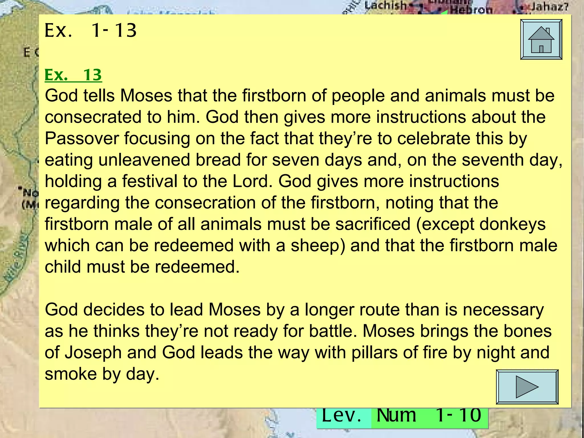 Summary of Exodus, Leviticus, Numbers and Deuteronomy | PPT