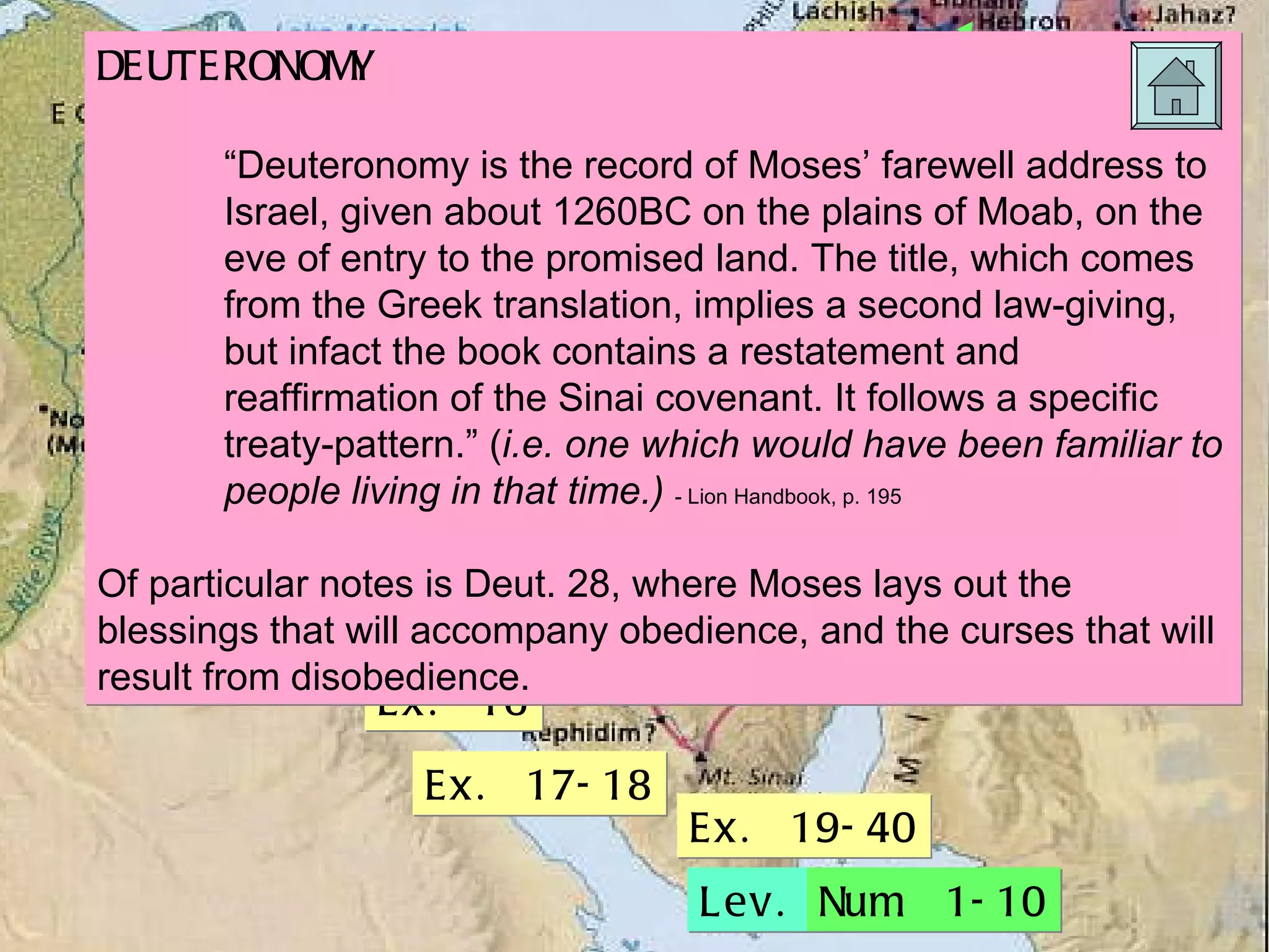 Summary of Exodus, Leviticus, Numbers and Deuteronomy | PPT