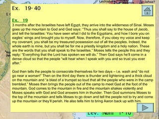 Summary of Exodus, Leviticus, Numbers and Deuteronomy | PPT