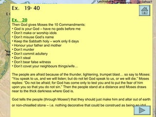 Summary of Exodus, Leviticus, Numbers and Deuteronomy | PPT