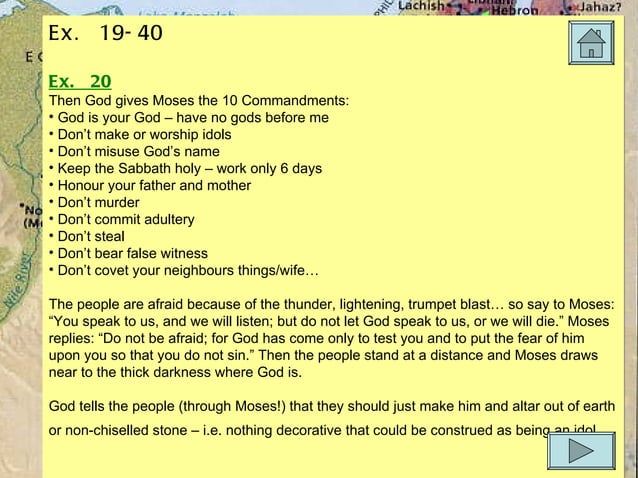 Summary of Exodus, Leviticus, Numbers and Deuteronomy | PPT | Judaism ...