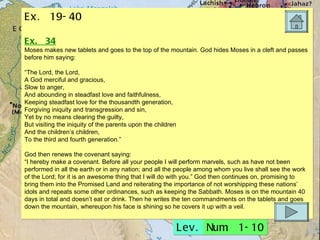 Summary of Exodus, Leviticus, Numbers and Deuteronomy | PPT