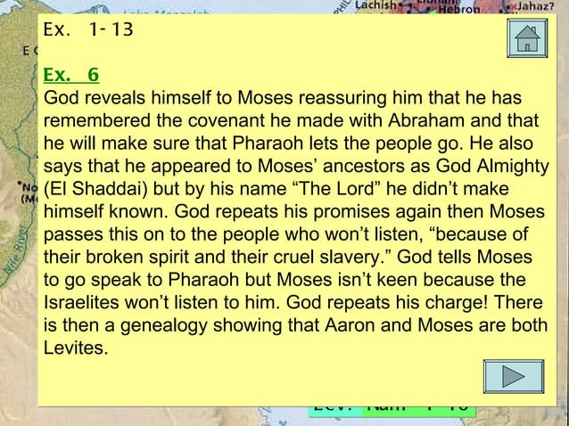 Summary of Exodus, Leviticus, Numbers and Deuteronomy | PPT | Judaism ...