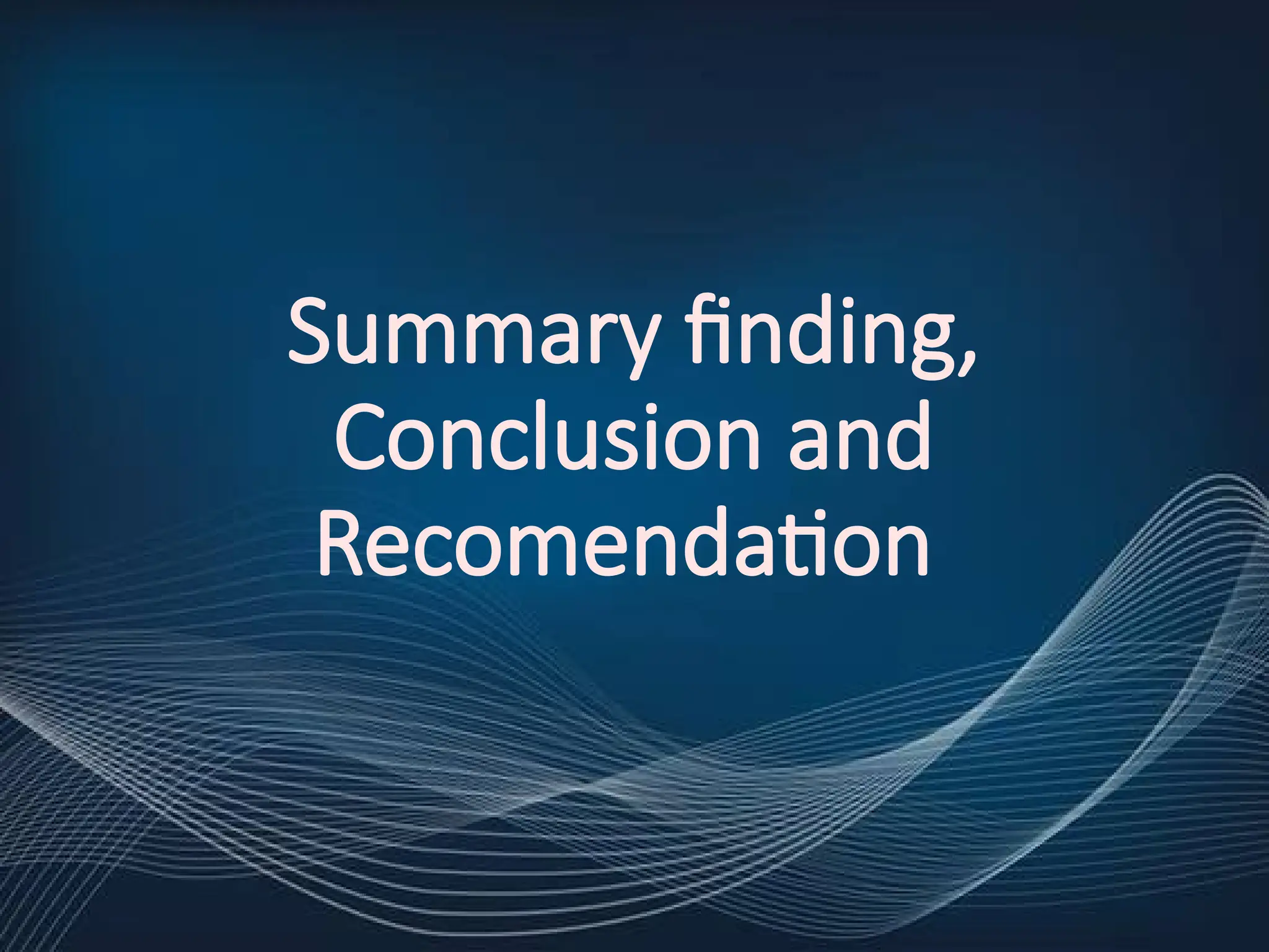 SUMMARY OF FINDings report in powerpoint presentation | PPTX