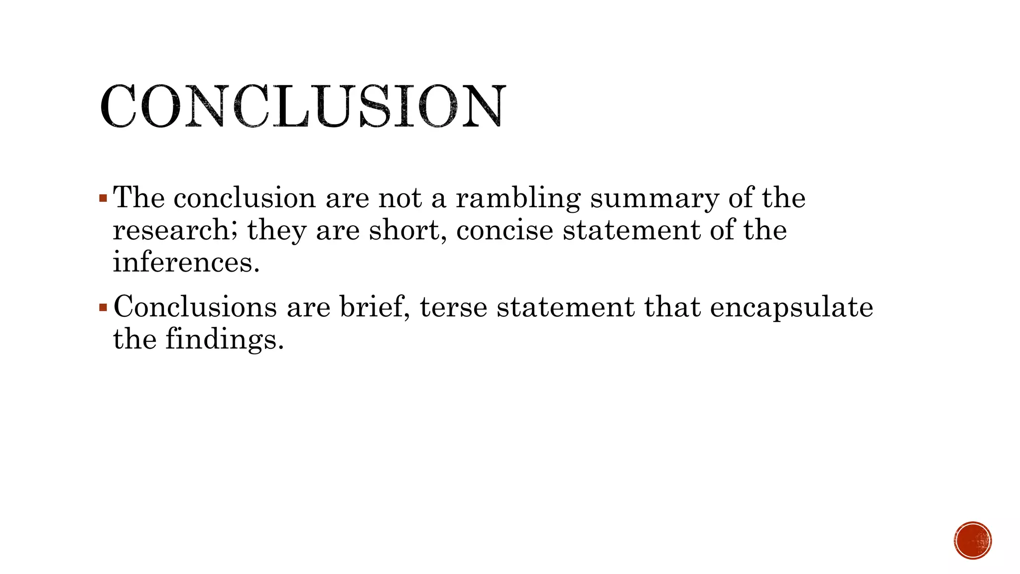 Summary of findings, conclusion and recommedations Ed200 | PPTX