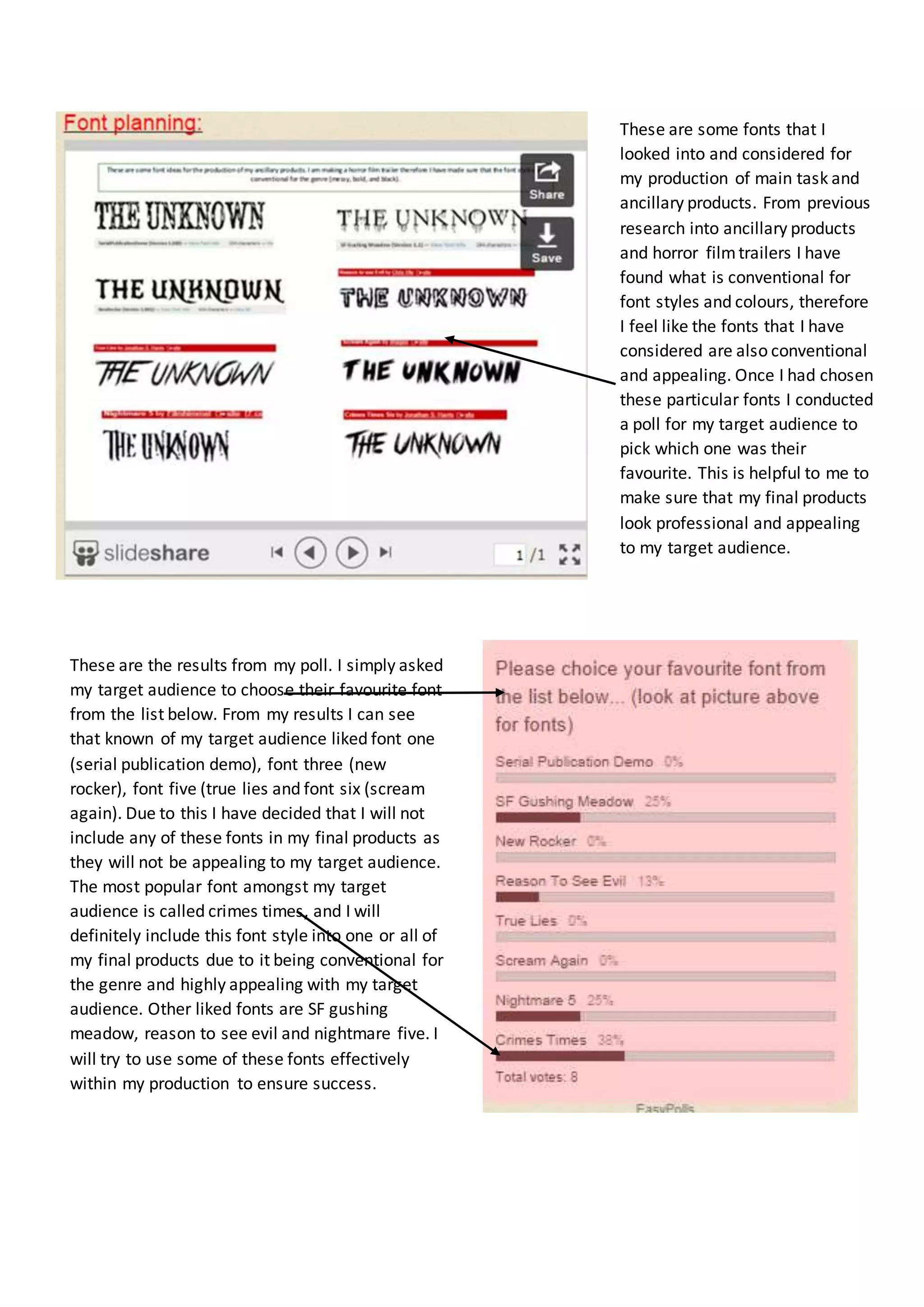 Summary of font ideas | DOCX