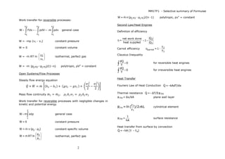 Summary of formulae sheet 2010 | PPT
