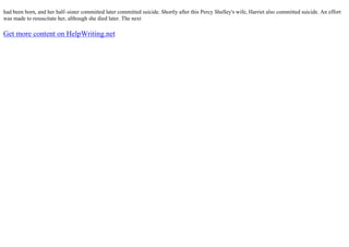 Summary Of Frankenstein By Mary Shelley | PPT