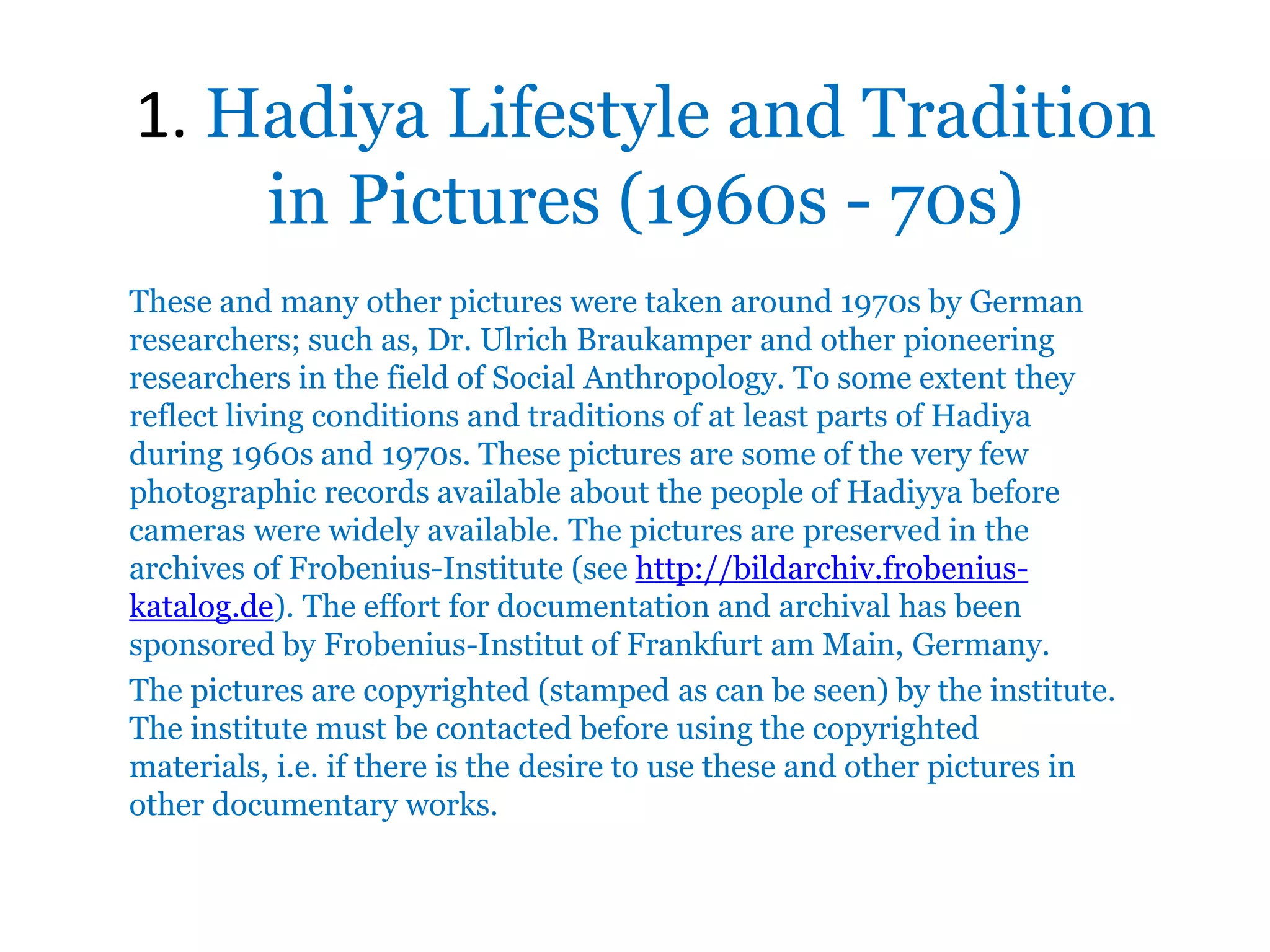 History of the Hadiya (Hadiyya) People in Ethiopia - An Overview | PDF