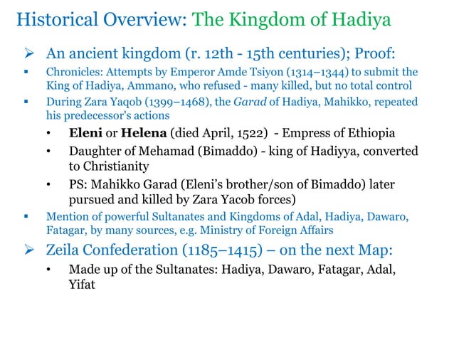 History of the Hadiya (Hadiyya) People in Ethiopia - An Overview | PDF ...