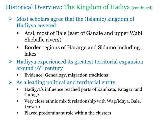 History of the Hadiya (Hadiyya) People in Ethiopia - An Overview | PDF ...