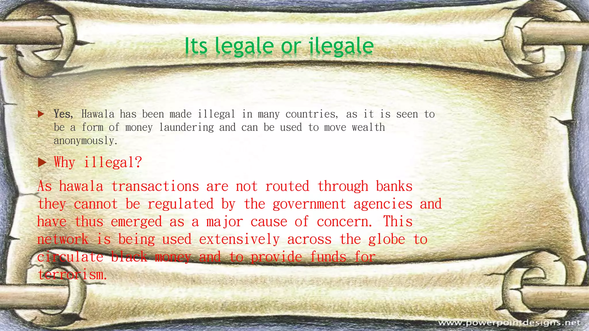 Summary of hawala system | PPTX