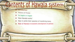 Summary of hawala system | PPTX