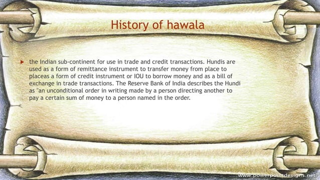 Summary of hawala system | PPTX