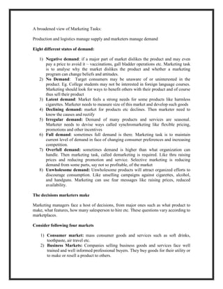 Summary of kotler's marketing management book | PDF