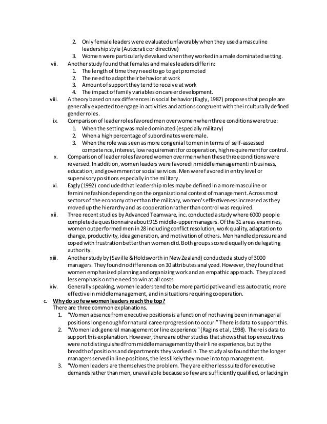 Summary of leadership theories and management comparison