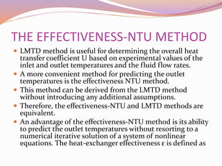 Summary of lmtd and e ntu | PPTX