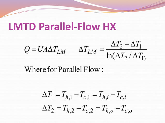 Summary of lmtd and e ntu | PPTX | Physics | Science