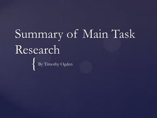 Summary of main task research | PPT