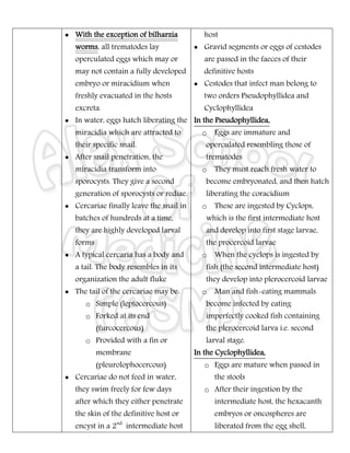 Summary of medical parasitology | PDF