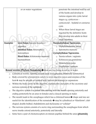 Summary of medical parasitology | PDF