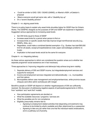 Summary of merging ow and odsp and option paper feb 6 2012 | DOCX