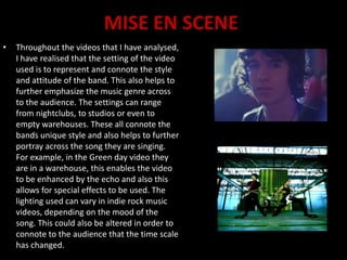 Summary of music video analysis' | PPT