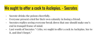 Phaedo Explained: Socrates, Friendship, and Philosophy of Death | PPTX
