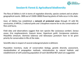Biodiversity Conservation in Odisha: Challenges and Opportunities | PPTX