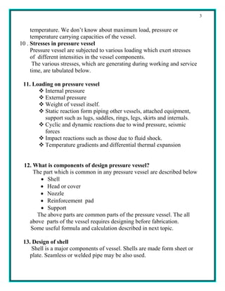 Summary of pressure vessel 1 | PDF