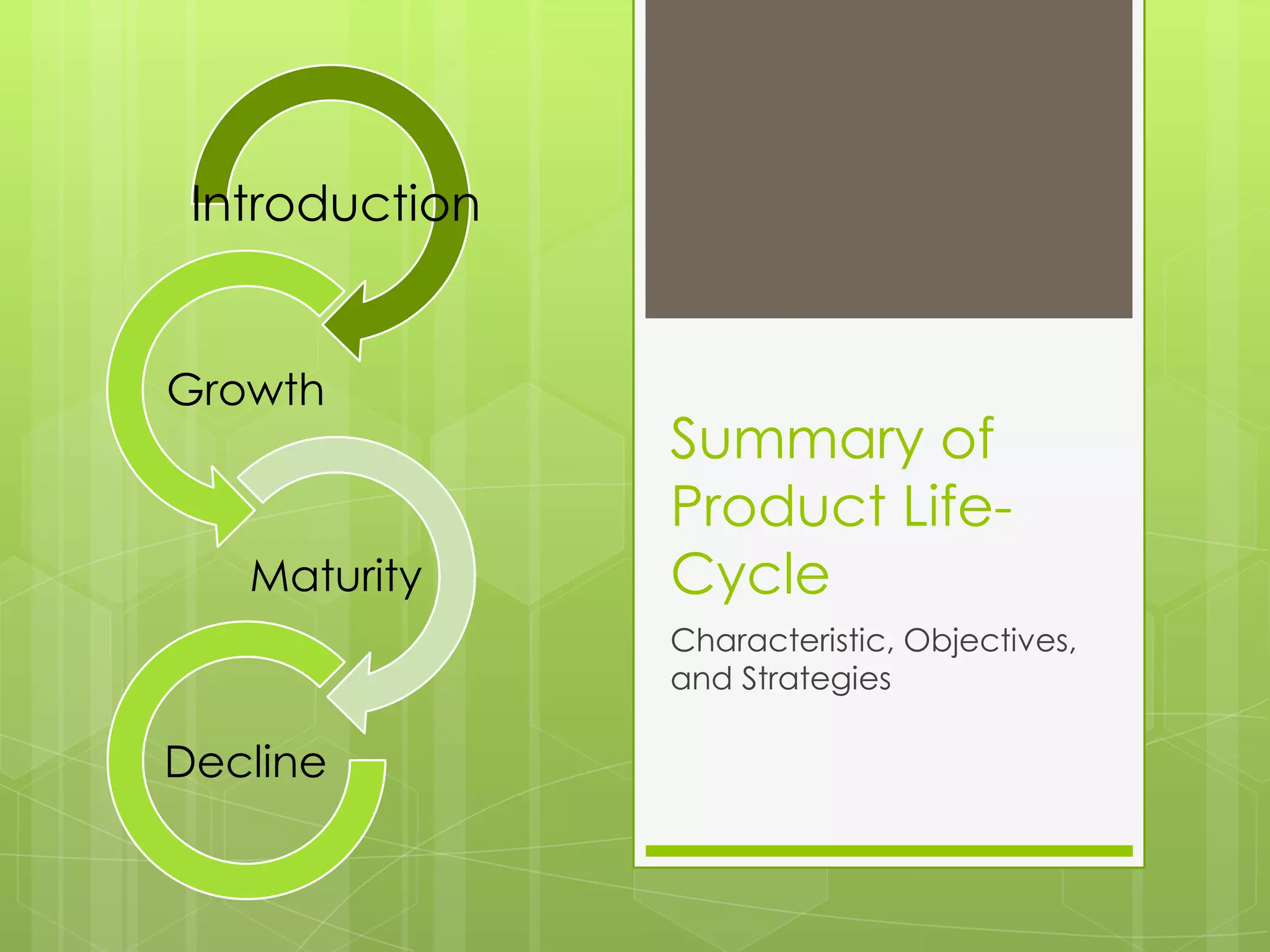 Summary of Product Life Cycle | PPT